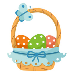 Easter basket Royalty Free Vector Image - VectorStock