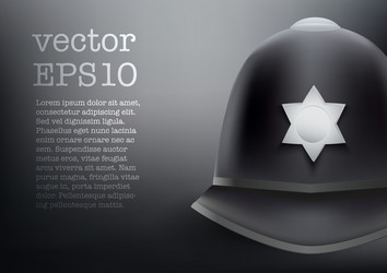 British police helmet icon simple style Royalty Free Vector
