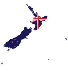 Australia and new zealand map flag Royalty Free Vector Image