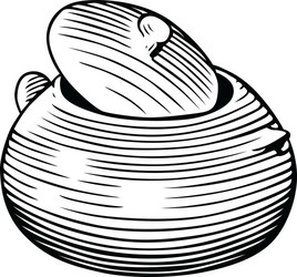 Ceramic pot icon outline style Royalty Free Vector Image