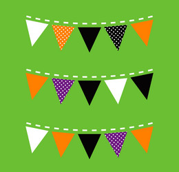 Halloween colorful bunting or flags Royalty Free Vector