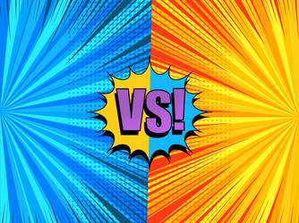 Versus competitive concept bubble in comic style Vector Image