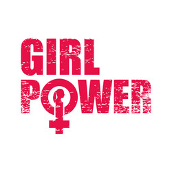 Girl power slogan power feminism quote Royalty Free Vector