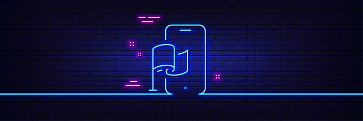 Location app line icon goal destination sign Vector Image