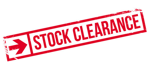 Stock clearance stamp stock clearance rectangular Vector Image