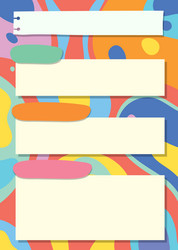 Colourful abstract blank paper note dashboard Vector Image