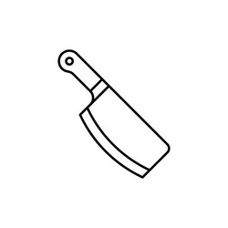 Cleaver knife line art icon design template Vector Image