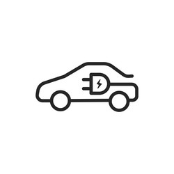 Electric vehicle car icon ev car eco friendly Vector Image
