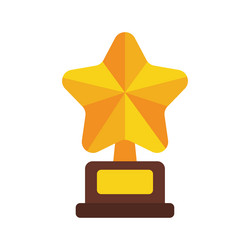 Golden yellow trophy icon for the winner Vector Image