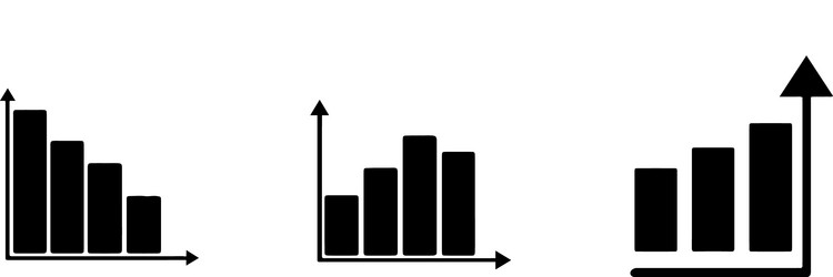 Graph icon on white background Royalty Free Vector Image