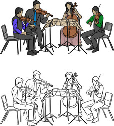 Musicians cartoons Royalty Free Vector Image - VectorStock