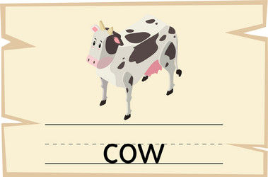 Cow Flashcards Vector Images (81)