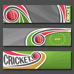 Banners for cricket game Royalty Free Vector Image