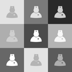 Doctor sign grayscale Royalty Free Vector Image