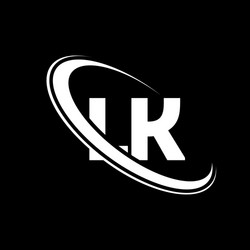 Lk logo l k design white letter lkl k letter Vector Image