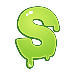 Slimy font type letter n Royalty Free Vector Image