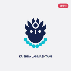 Two color krishna icon from india concept Vector Image