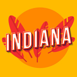 Indiana hand lettering design Royalty Free Vector Image