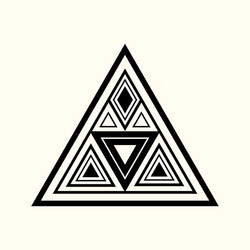 Sacred geometry triangle based symbol and elements