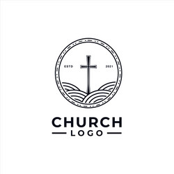 Church logo design inspiration idea concept Vector Image