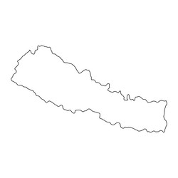 Highly detailed nepal map with borders isolated Vector Image