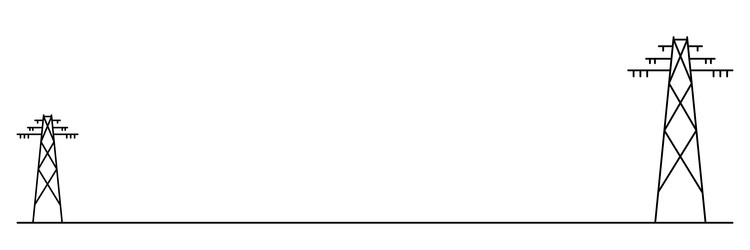 Outline set of five towers Royalty Free Vector Image