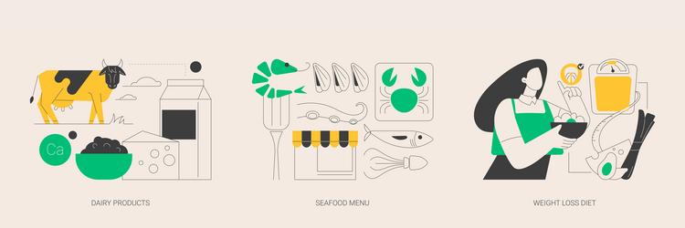 Healthy nutrition abstract concept Royalty Free Vector Image