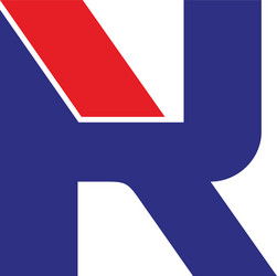 Letter kr simple geometric arrow logo Royalty Free Vector