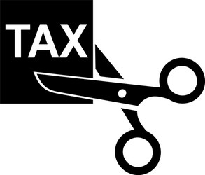 Business man or manager cutting tax burden Vector Image