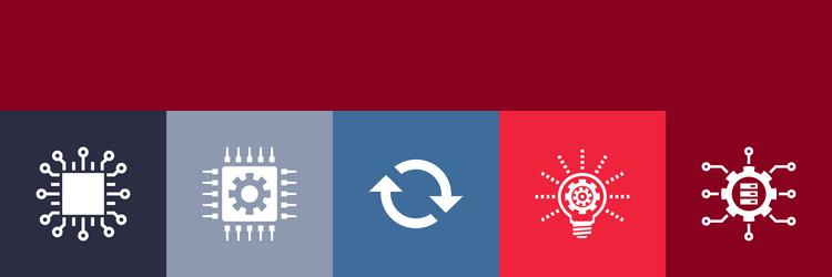 Digital disruption icons infographic design Vector Image