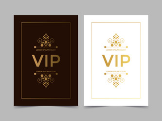 Luxury white and black vip card ornament pattern Vector Image