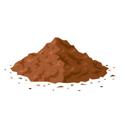 Soil pile dirt mud or compost mound Royalty Free Vector