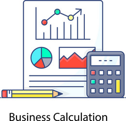 Business calculation Royalty Free Vector Image