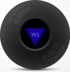 Magic 8 ball eight isolated Royalty Free Vector Image