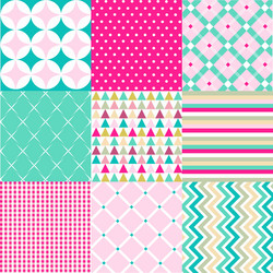 Seamless patterns with fabric texture Royalty Free Vector