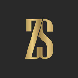 Alphabet initials logo sz zs z and s Royalty Free Vector