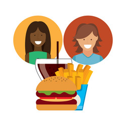 Delicious food cartoon Royalty Free Vector Image