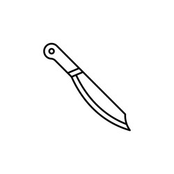 Knife line art icon design template Royalty Free Vector