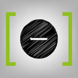 Negative symbol minus sign Royalty Free Vector Image