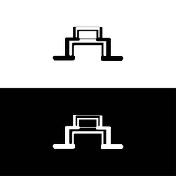 Rectangle logo template design Royalty Free Vector Image