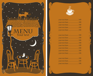 Cat menu Royalty Free Vector Image - VectorStock