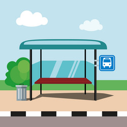 Bus stop Royalty Free Vector Image - VectorStock