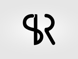 Initial letter sr logo design template Royalty Free Vector