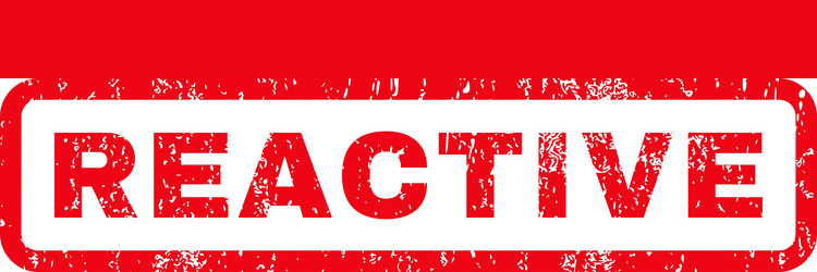 Reactive rubber stamp Royalty Free Vector Image