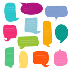 Chat text box empty messages template Royalty Free Vector