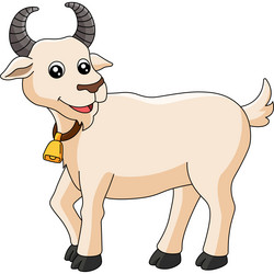 Baby goat cartoon colored clipart Royalty Free Vector Image