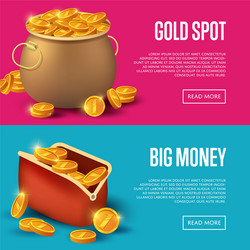 Earn money and get cash posters Royalty Free Vector Image