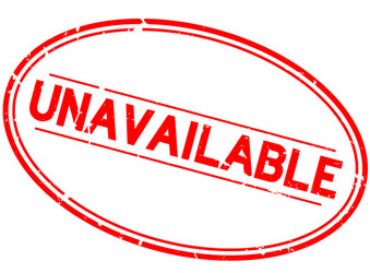 Grunge red unavailable word square rubber seal Vector Image