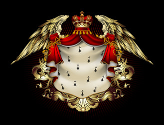 Royal coat of arms - crown shield Royalty Free Vector Image