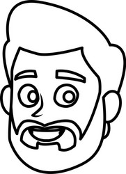 Man smiling cartoon Royalty Free Vector Image - VectorStock